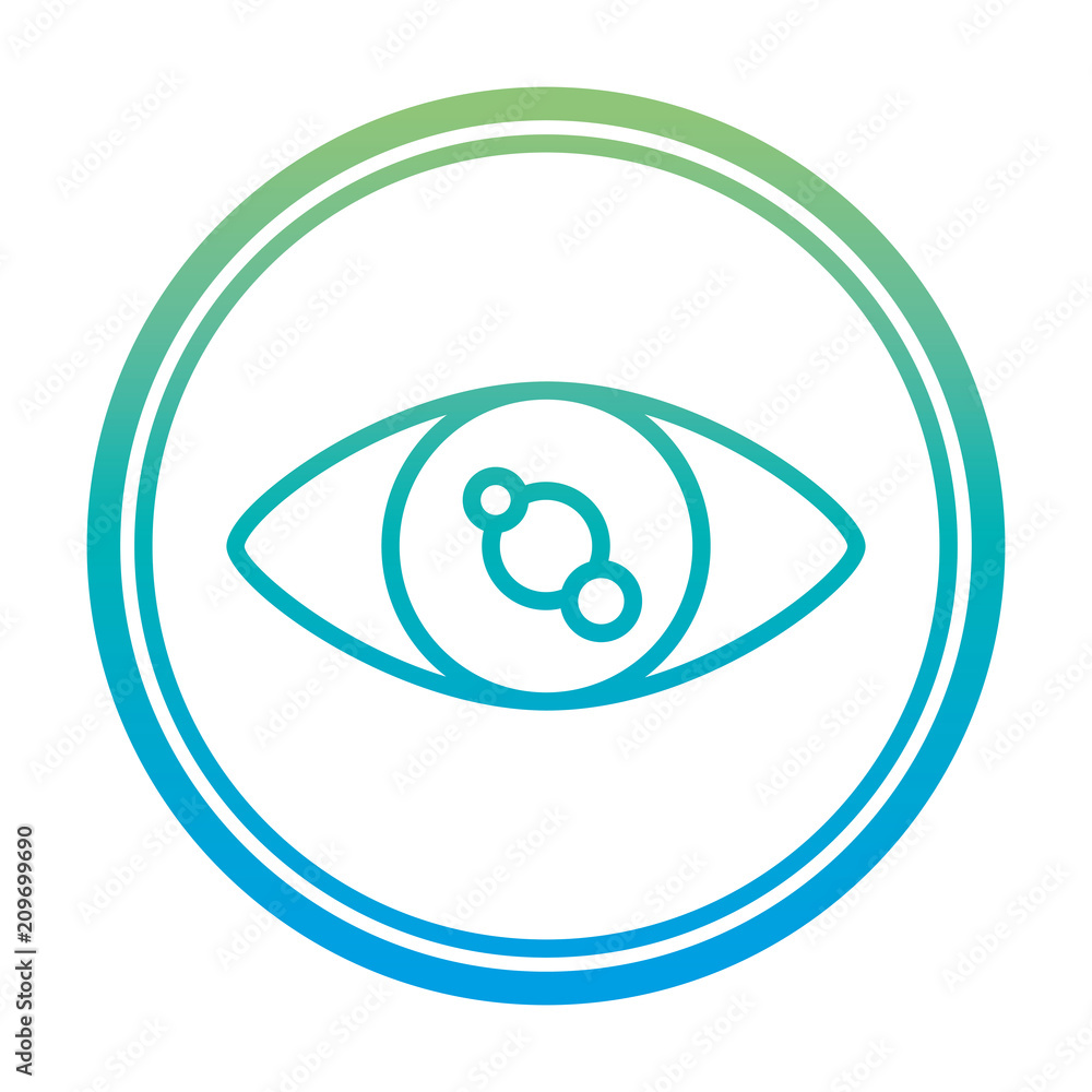 degraded line eye graphic vision design emblem Stock Vector | Adobe Stock