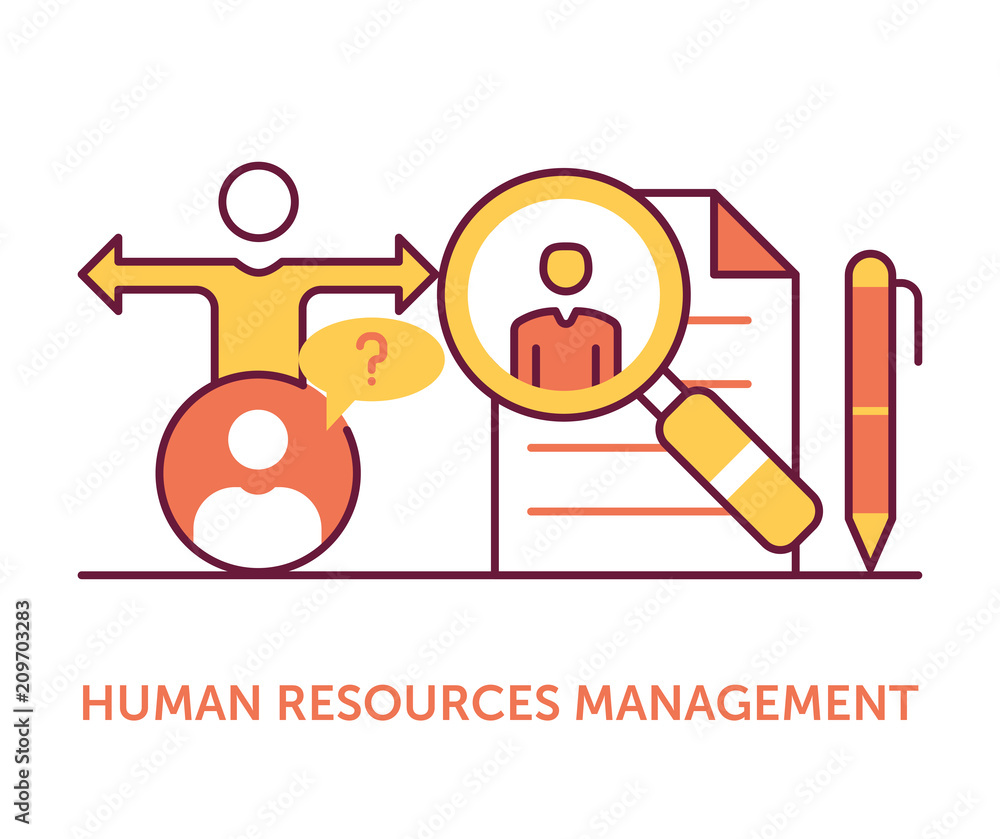 Human Resources Management Icons Stock Vector | Adobe Stock