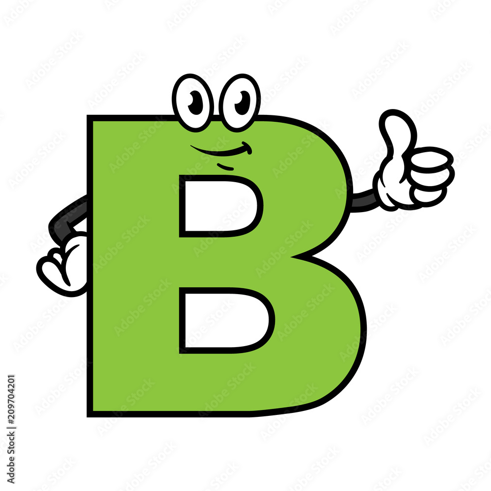 Cartoon Letter B Character Stock Vector | Adobe Stock