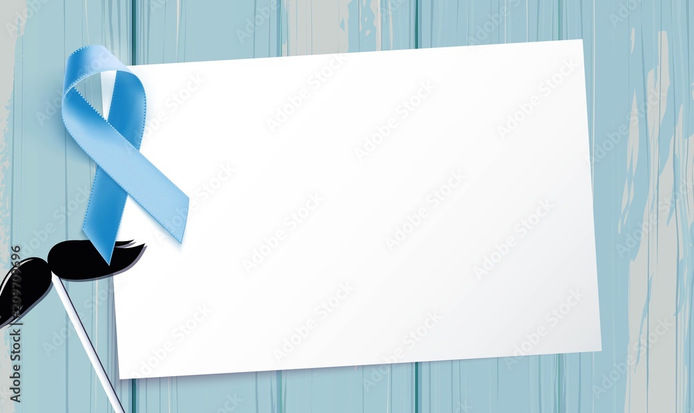 Prostate Cancer Blue Awareness Ribbon Background. Prostate cancer ...