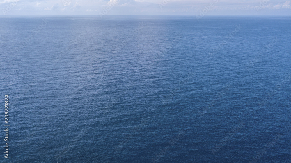 Aerial view of the blue waters of the Mediterranean Sea and ...