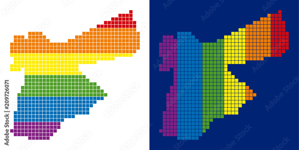 Dotted LGBT Jordan map variants. Vector geographic maps in spectrum ...