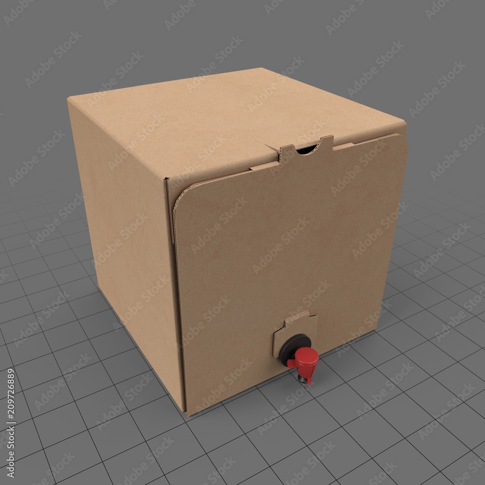 Cardboard box with dispenser Stock 3D asset | Adobe Stock