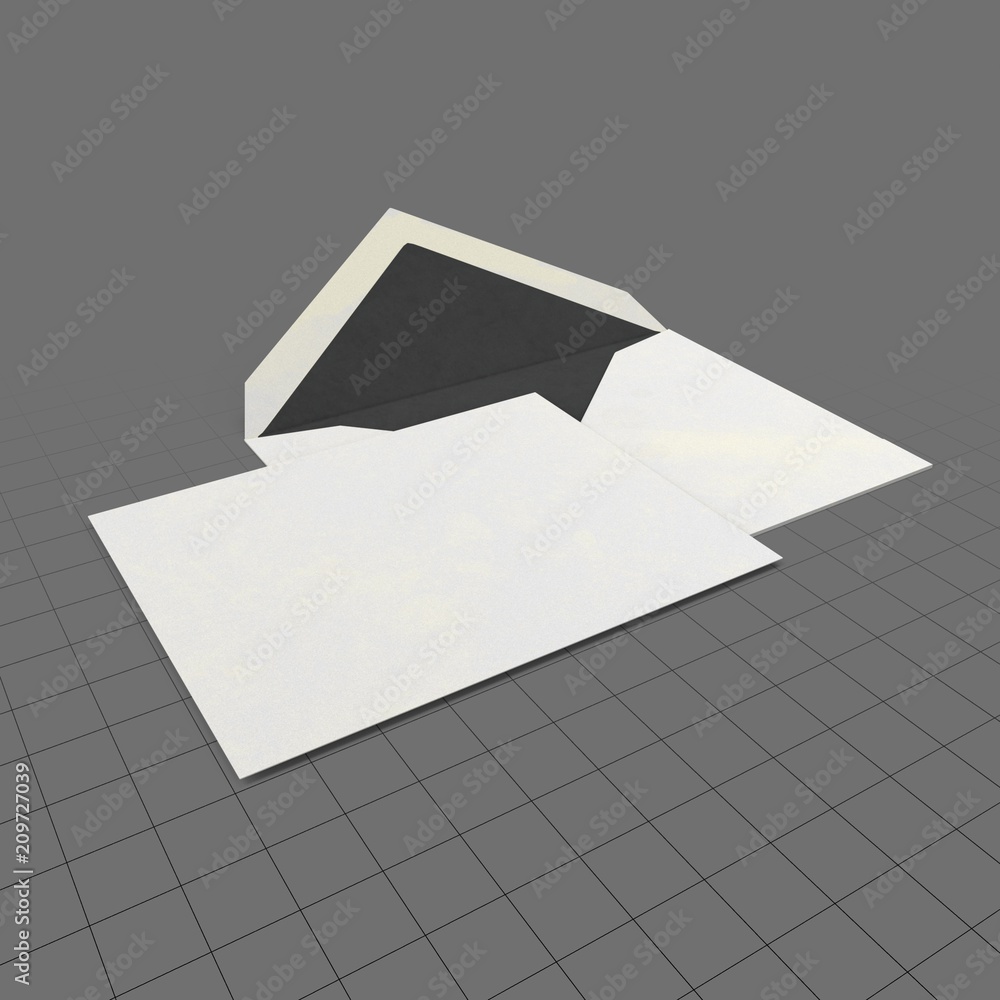 Open envelope and letter Stock 3D asset | Adobe Stock