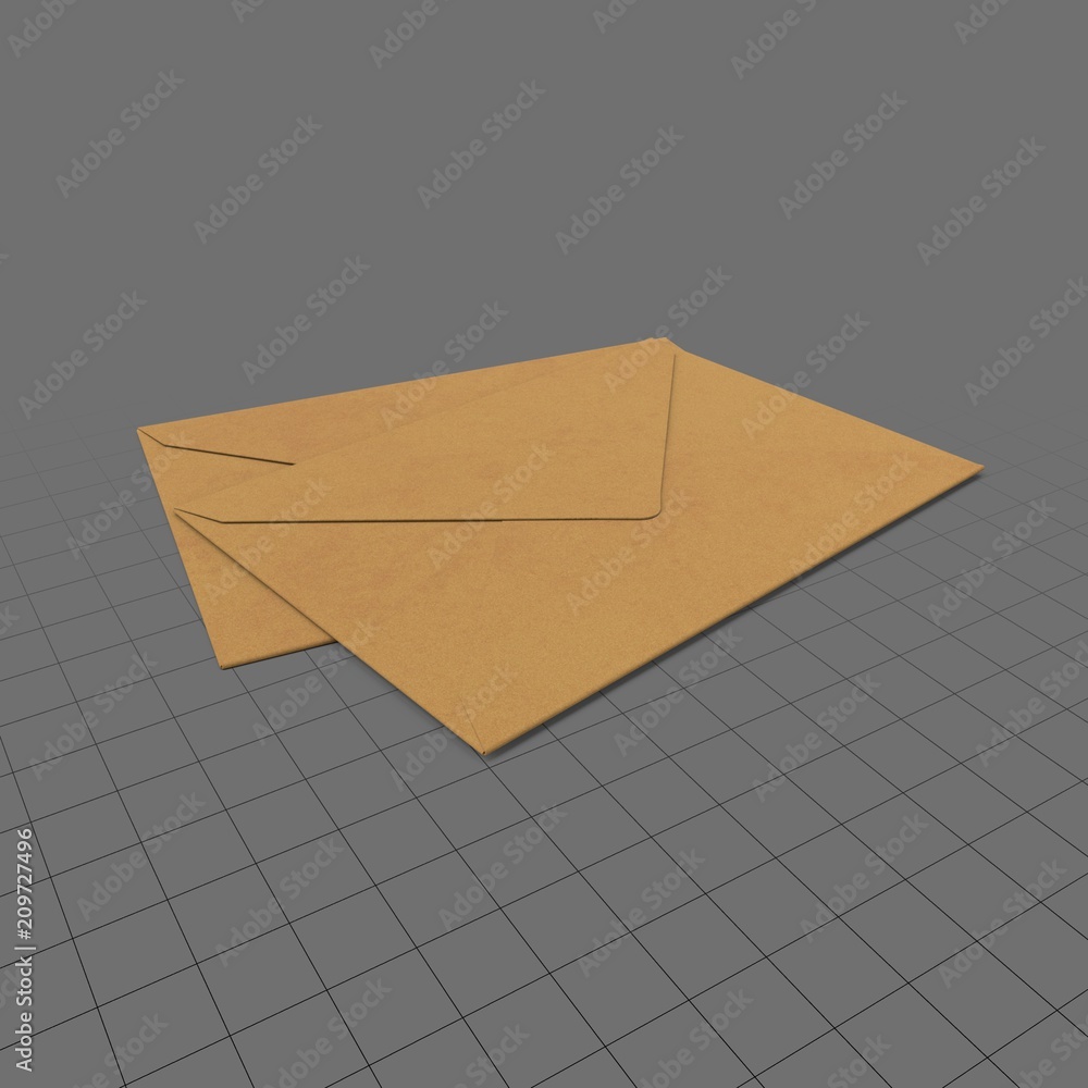 Two envelopes Stock 3D asset | Adobe Stock