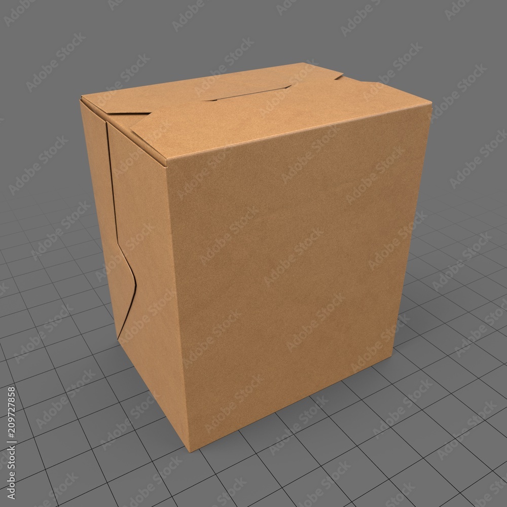 Cardboard takeaway box Stock 3D asset | Adobe Stock