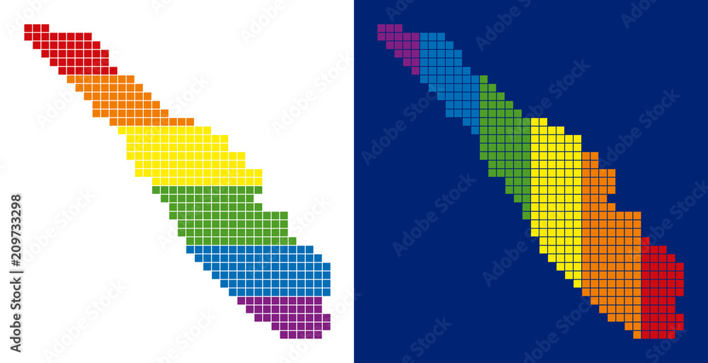 Dot LGBT Sumatra Island map versions. Vector geographic schemes in ...