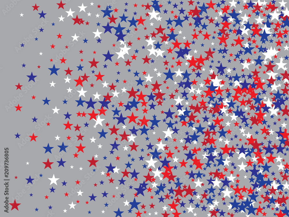 Patriotic 4th of July, Independence Day of America Stars Confetti ...