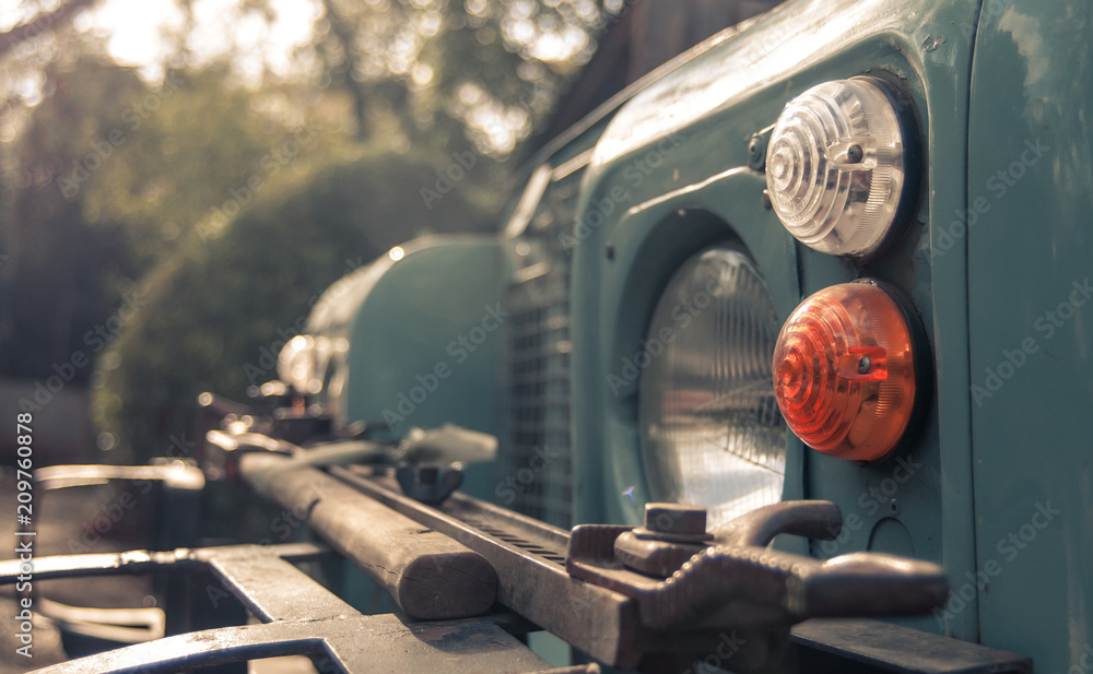 Front grill of Series 2a Land Rover Stock Photo | Adobe Stock