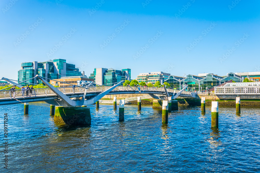 Poster Sean O'Casey bridge over river Liffey in Dublin, ireland – Wall Art | UkPosters
