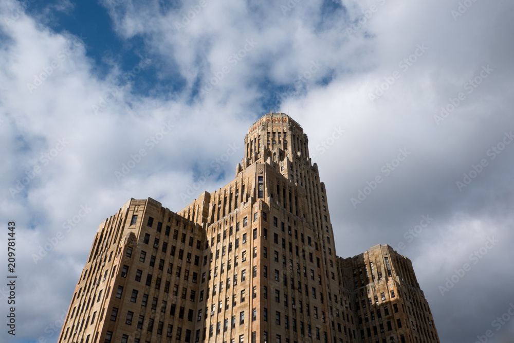 Art Deco Buffalo City Hall, seat of municipal government in downtown ...