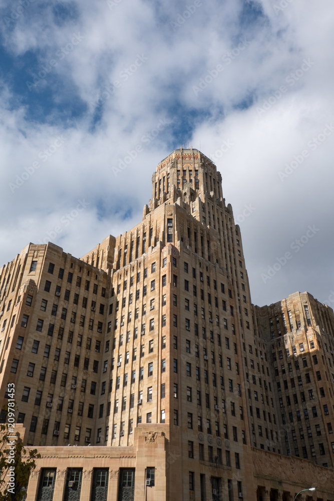 Art Deco Buffalo City Hall, seat of municipal government in downtown ...