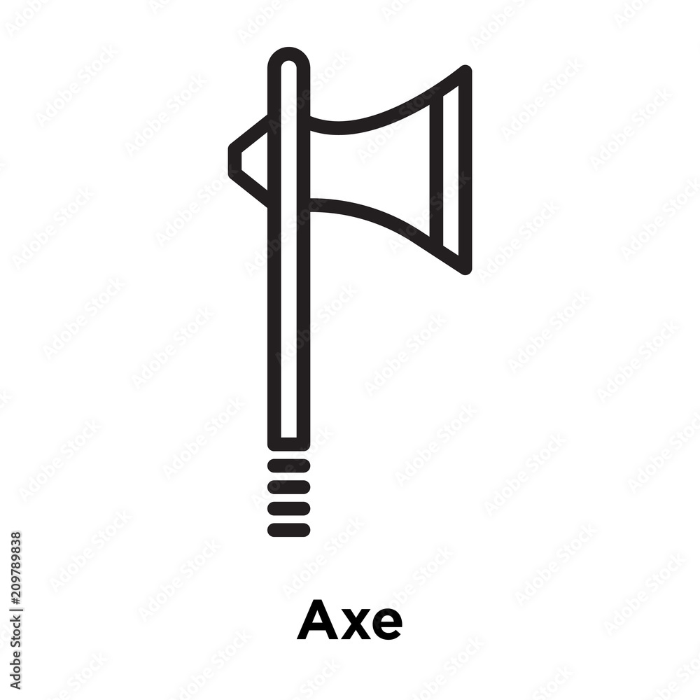 Axe icon vector sign and symbol isolated on white background, Axe logo ...