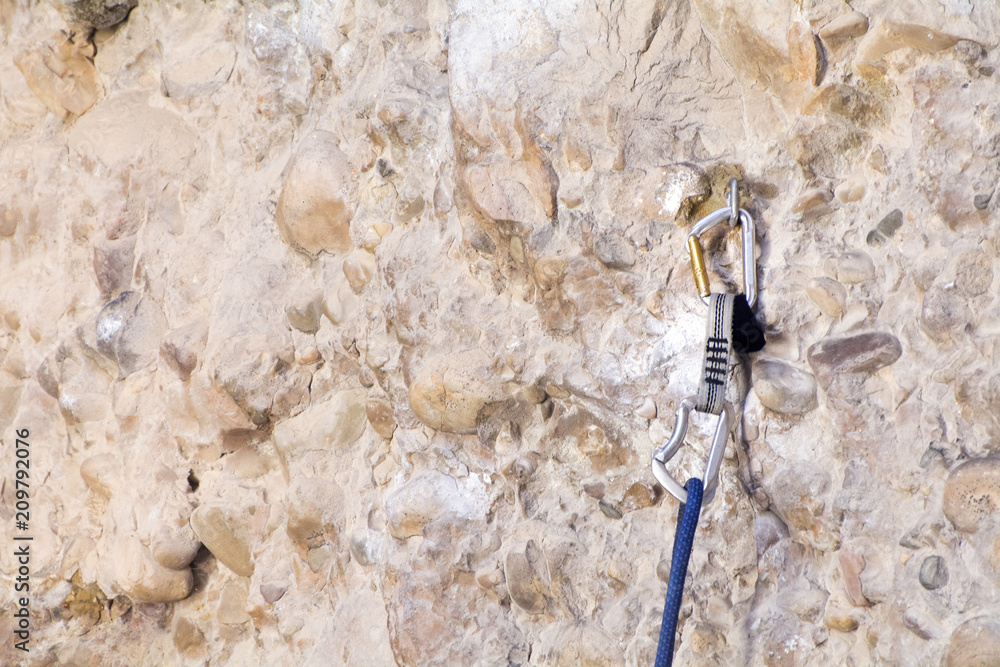 rock climbing carabiners and gear at maple canyon utah which is a ...