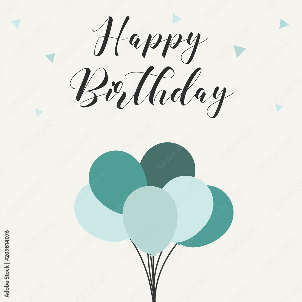 Happy Birthday design for greeting cards and poster, background, with ...
