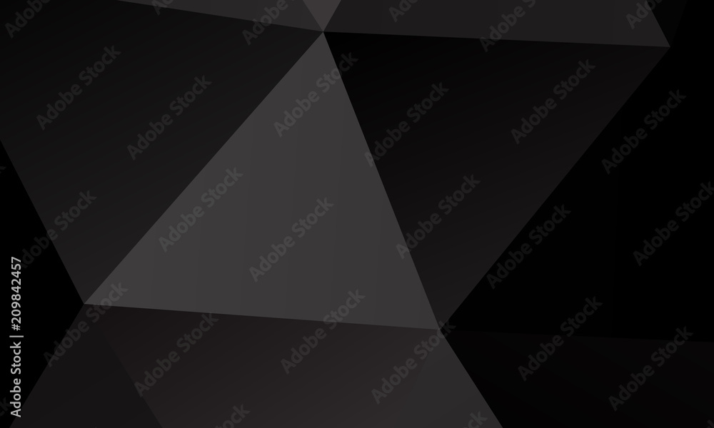 Black polygon background. Vector imitation of the 3D illustration ...