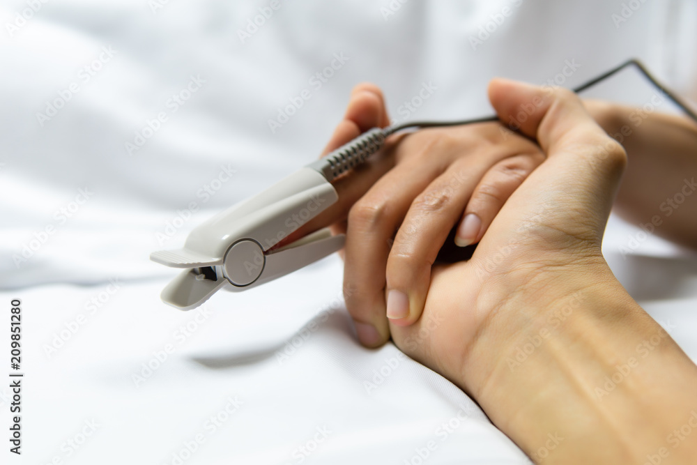 Medical and healthcare concept, Doctor or nurse holding patient woman ...