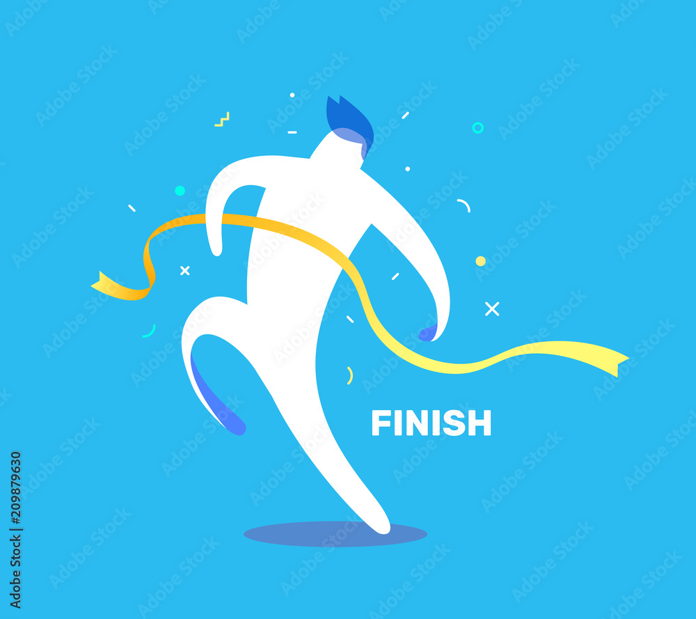 Vector illustration of white color silhouette of business man crosses ...