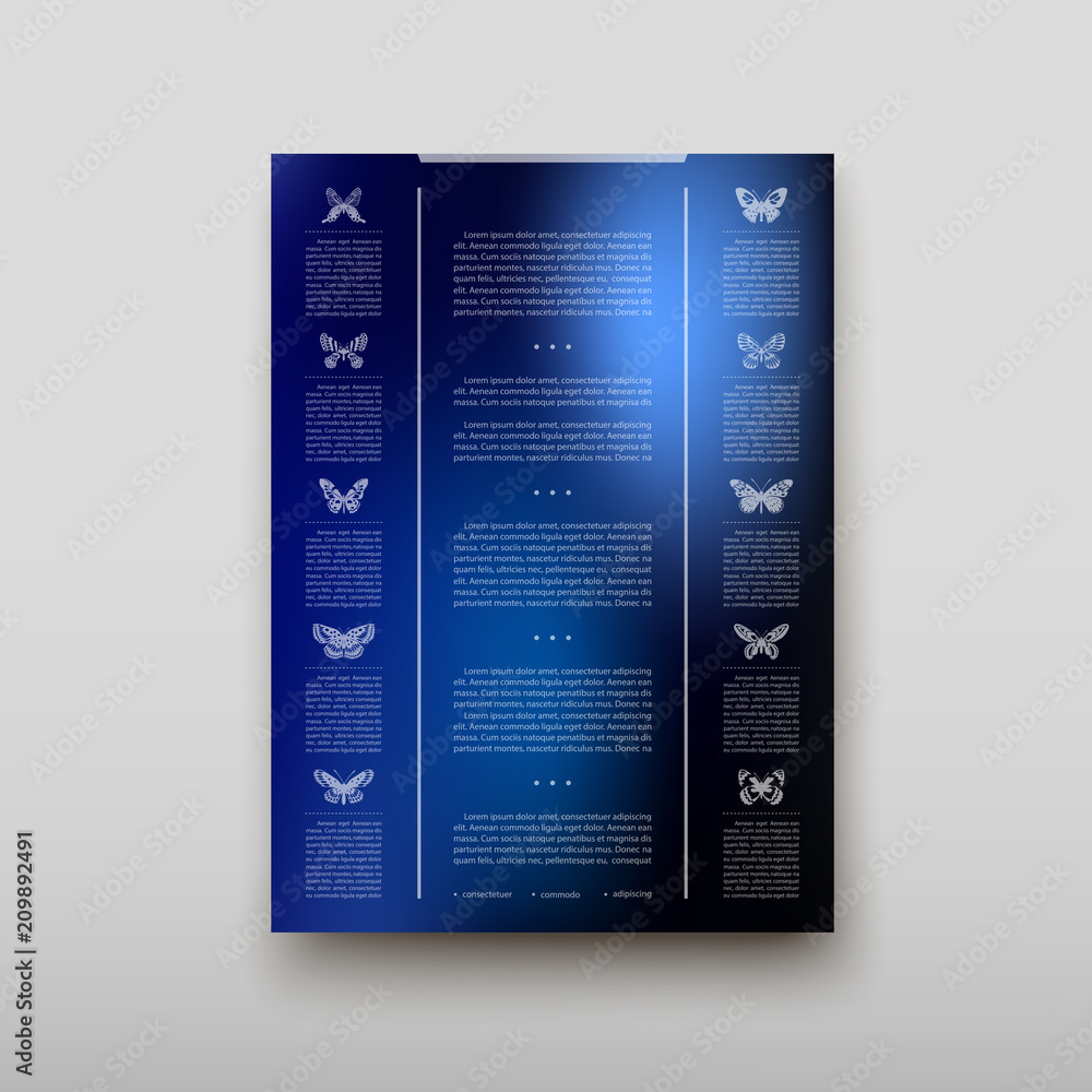 Leaflet cover infographics presentation abstract geometric background ...