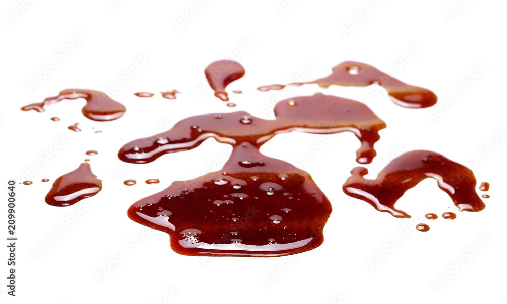 old engine oil spill and splash isolated on white background, texture ...