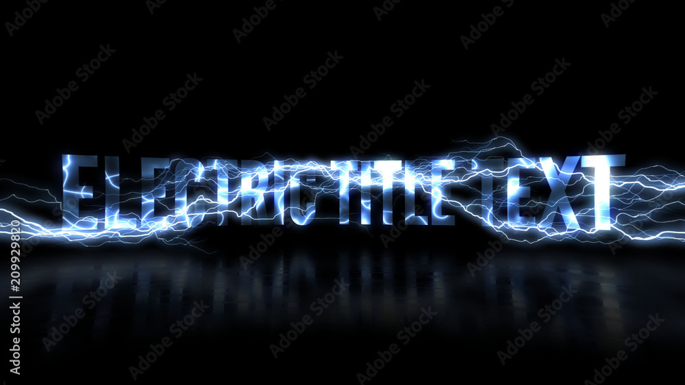 Electric Title Text Stock Template | Adobe Stock