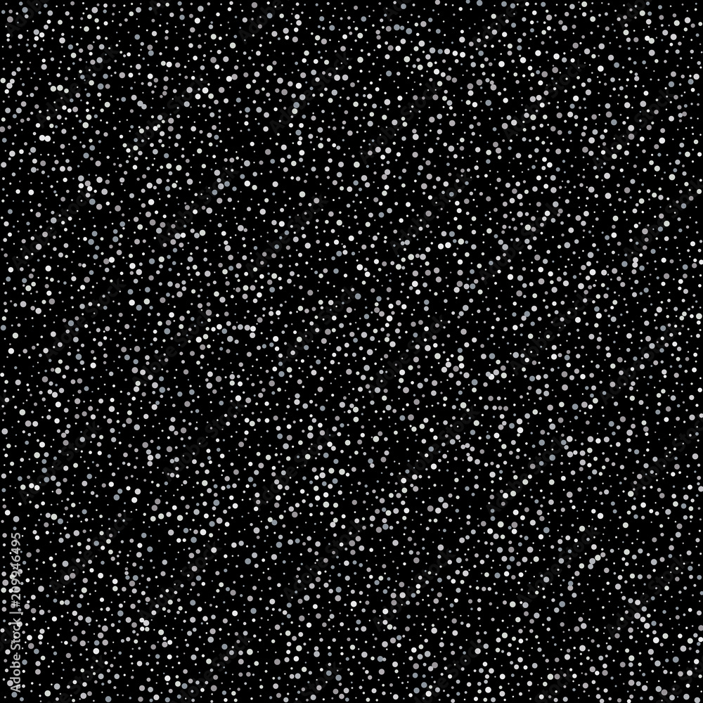 Abstract pattern of random silver dots on black background. Elegant ...