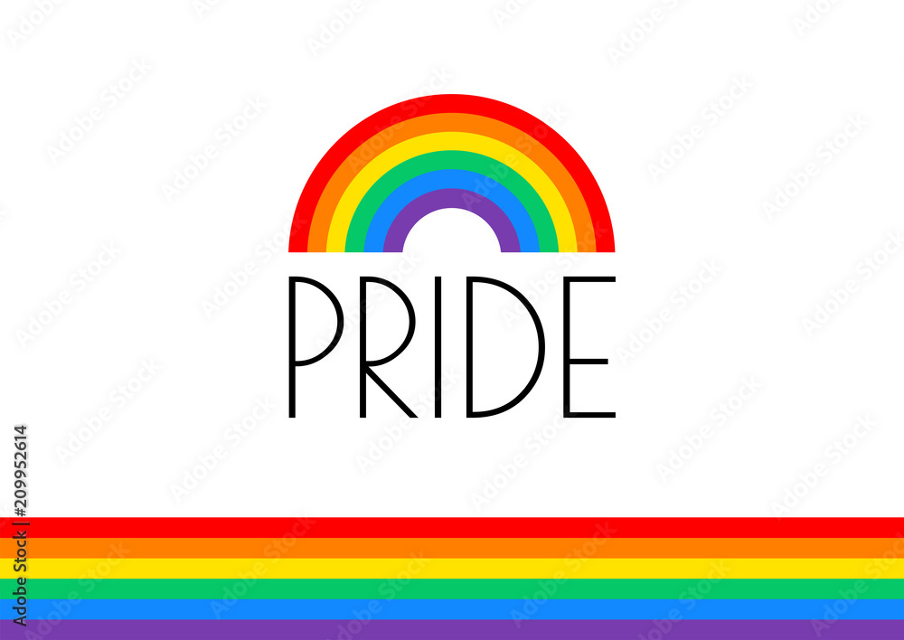 Pride rainbow flag banner or logo vector illustration Stock Vector ...