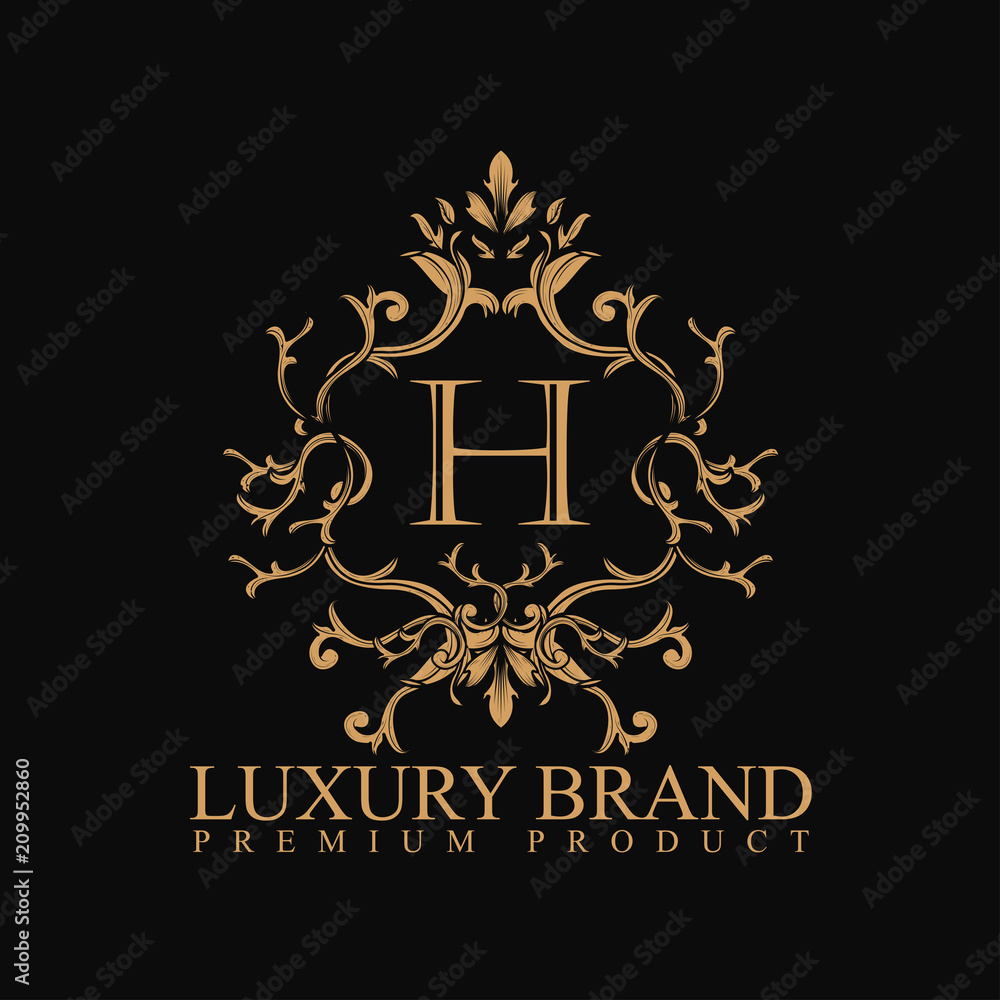logo luxury H Stock Vector | Adobe Stock