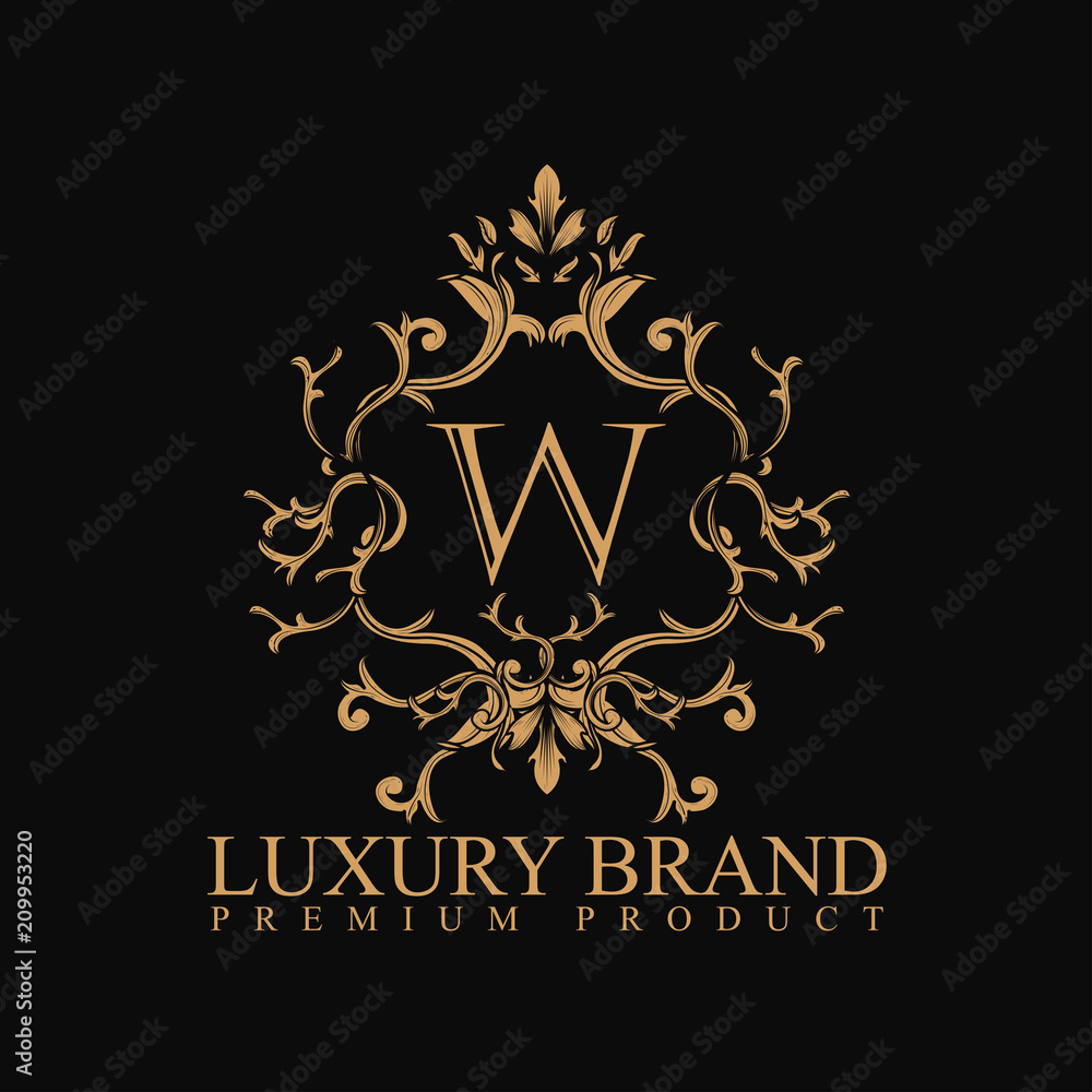 logo luxury W Stock Vector | Adobe Stock