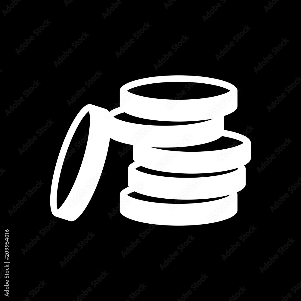 Coins Icon Black