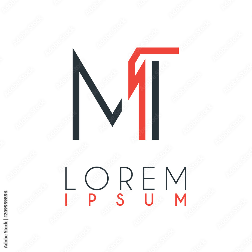 The logo between the letter M and letter T or MT with a certain ...