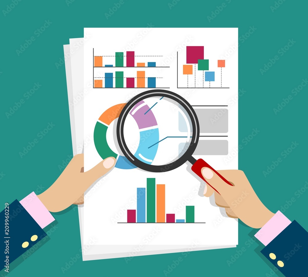 Report documents research. Office business documents results analysis ...