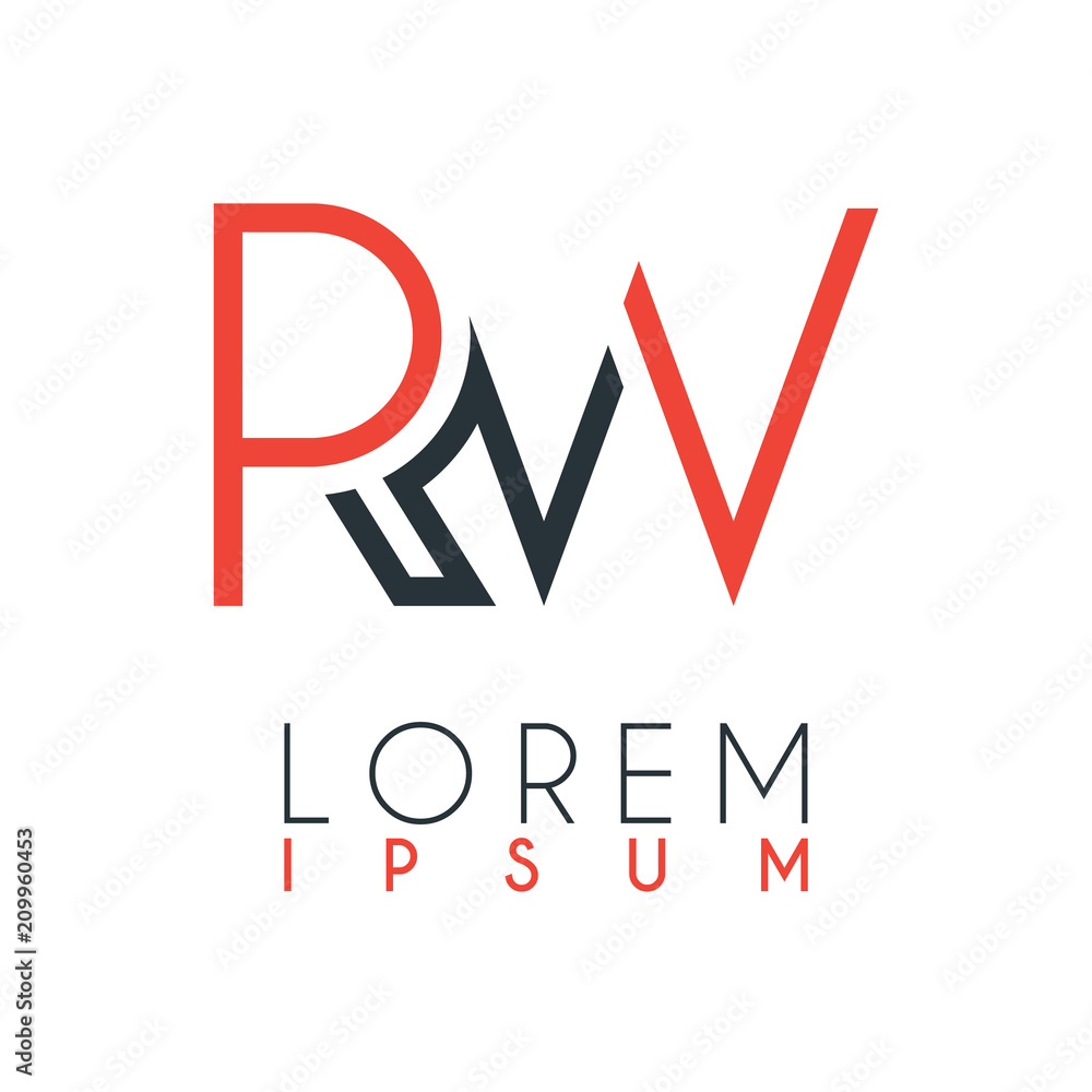 The logo between the letter R and letter W or RW with a certain ...