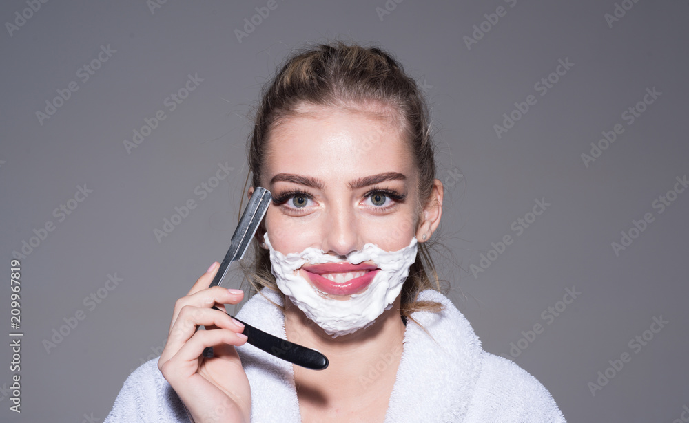 Girls Shaving Cream And Razor