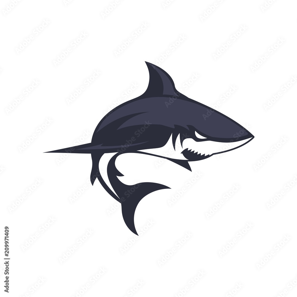 shark icon vector template Stock Vector | Adobe Stock