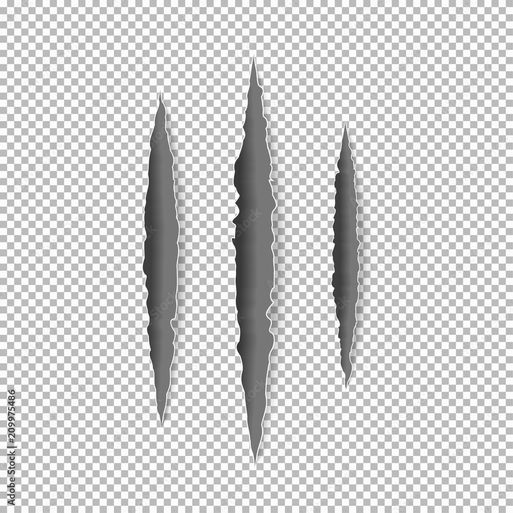 Claws Ripping Through Paper