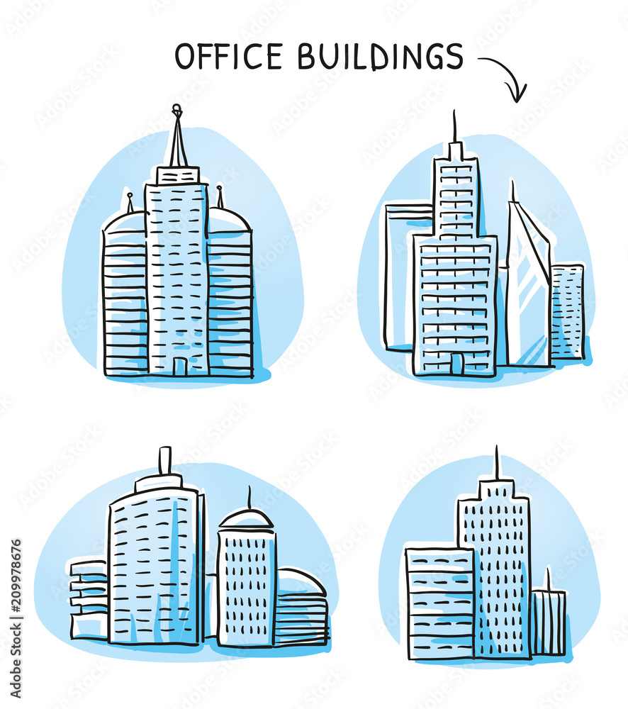 Industry Building Cartoon