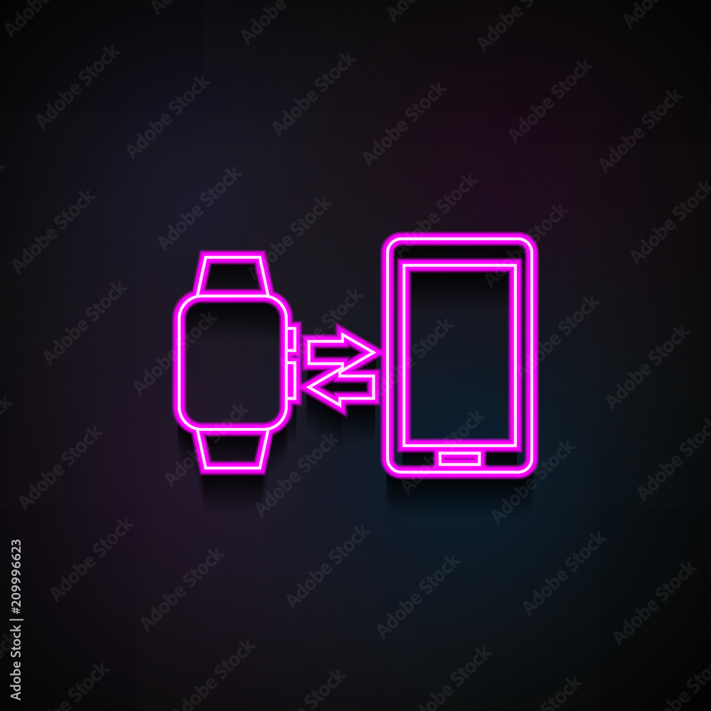 synchronize smart watches with your phone icon. Element of Minimalistic ...