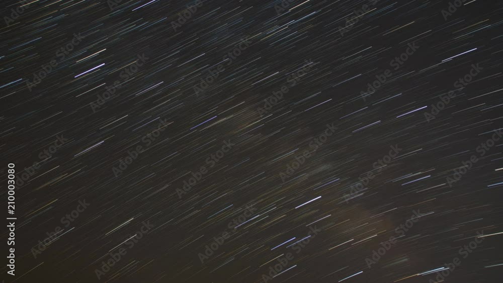 Starry clear blue sky, Time lapse galaxy, universe star trails. Star ...