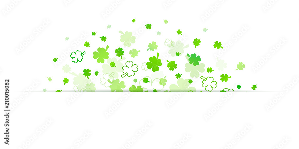 Half Banner Green Cloverleaf Stock-Vektorgrafik | Adobe Stock