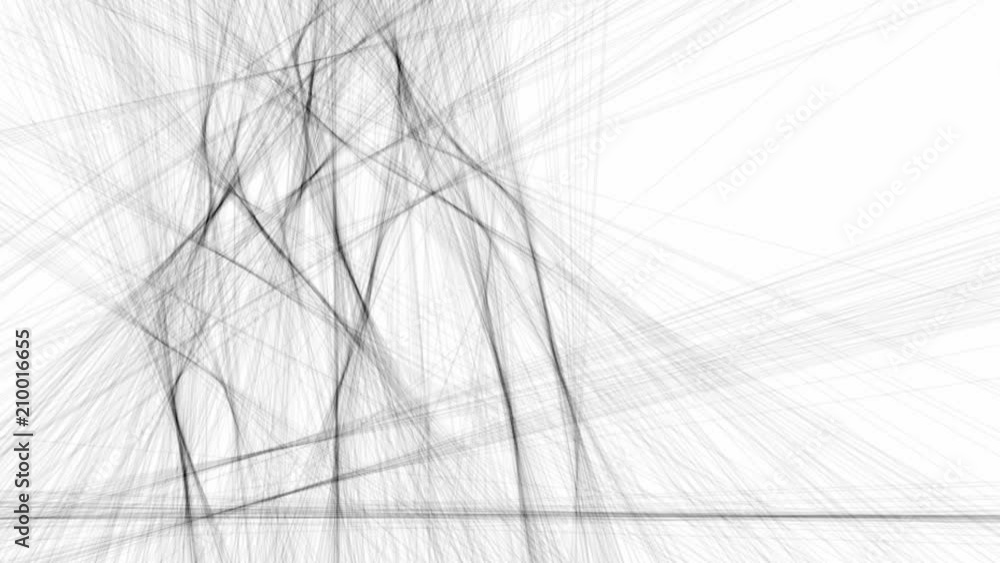 Self drawn animation of continuous multi straight line drawing of ...