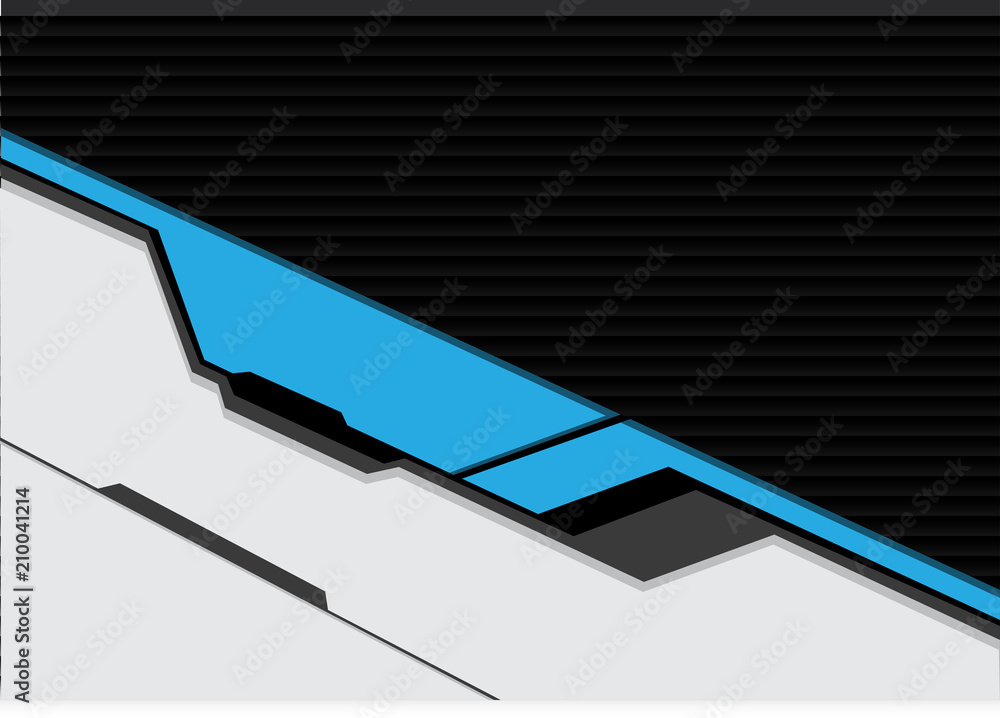 Abstract blue white cyber futuristic with dark shutter pattern design ...
