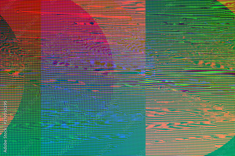 Glitch texture pixels neon color Stock Photo | Adobe Stock