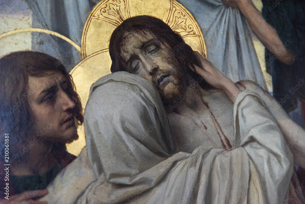 Suffering Jezus and Maria Stock Photo | Adobe Stock