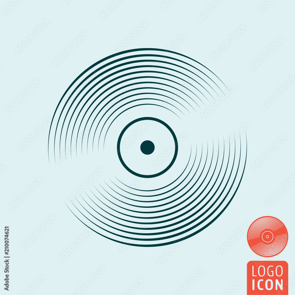 Vinyl record icon Stock Vector | Adobe Stock