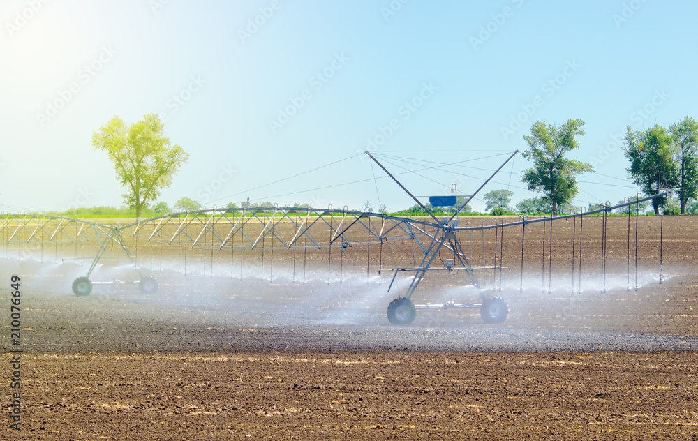 field irrigation system for better plant growth and further cultivation ...