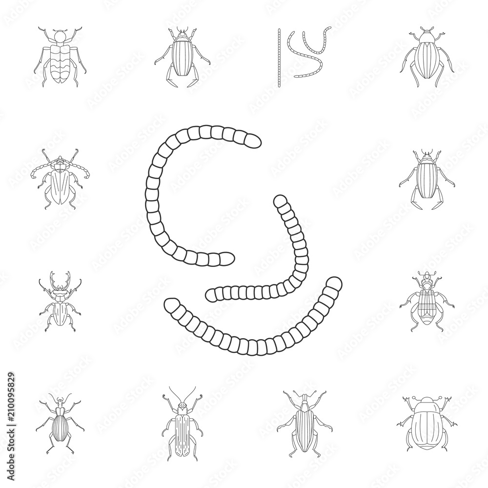Worm icon. Simple element illustration. Worm symbol design from Insect ...