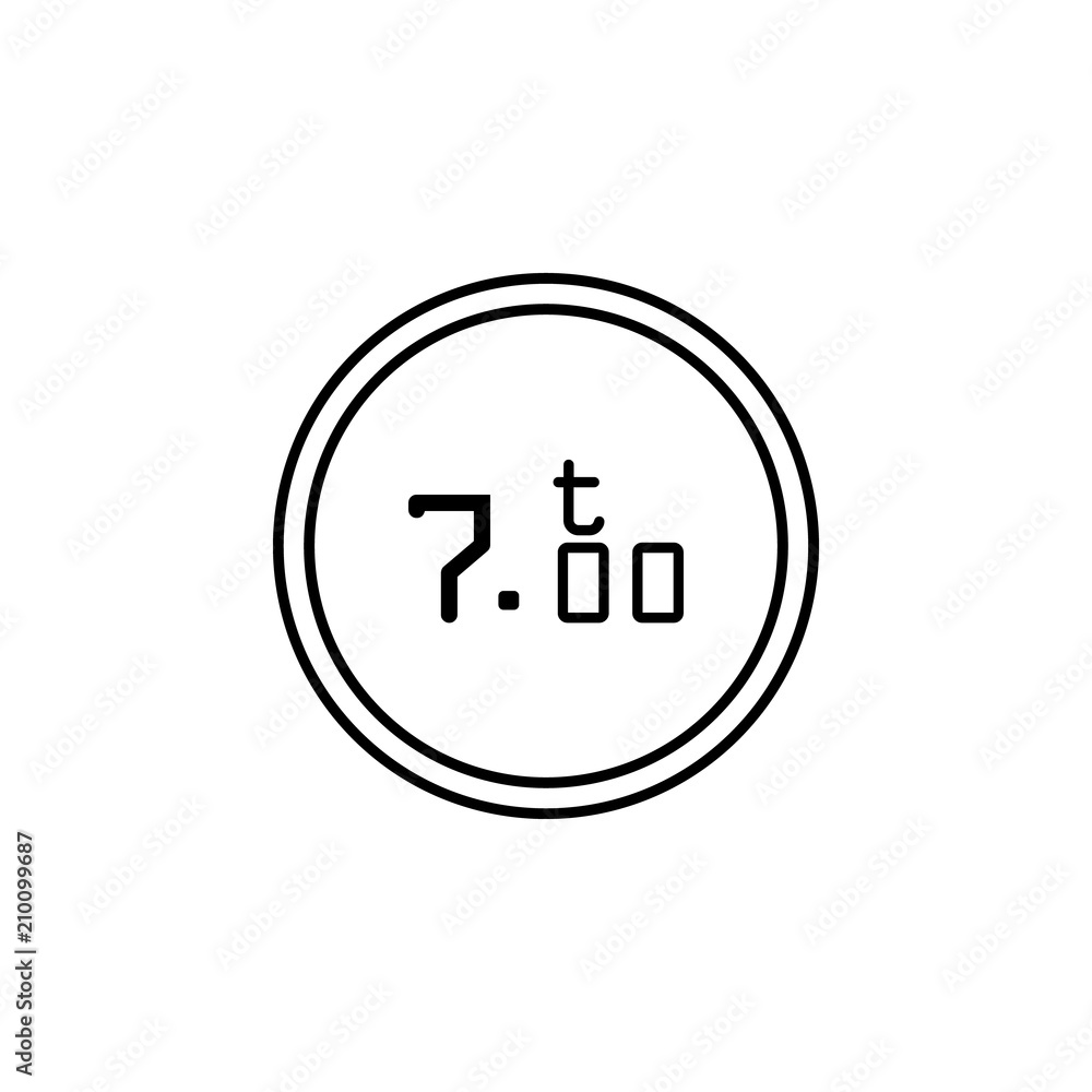 road sign limitation 7 tons icon. Element of traffic signs icon for ...