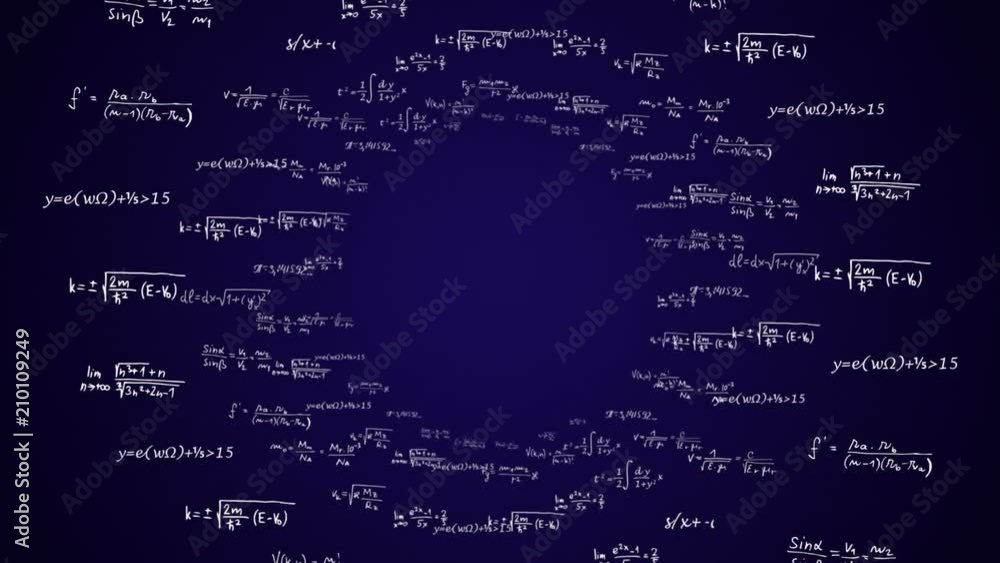 Mathematic Formulas Code Numbers Animation Rendering Background