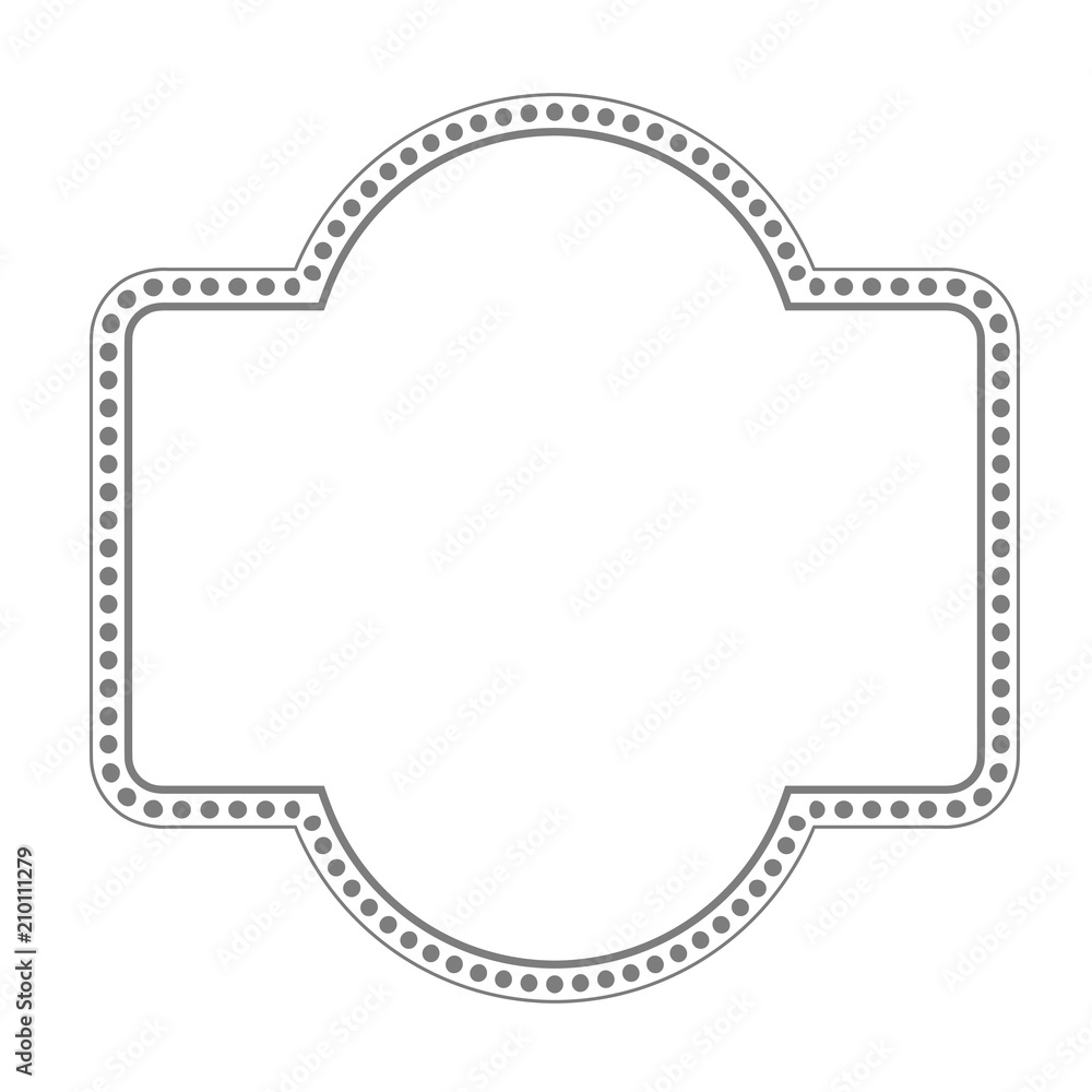 Simple retro frame with dotted and line border Stock Vector | Adobe Stock